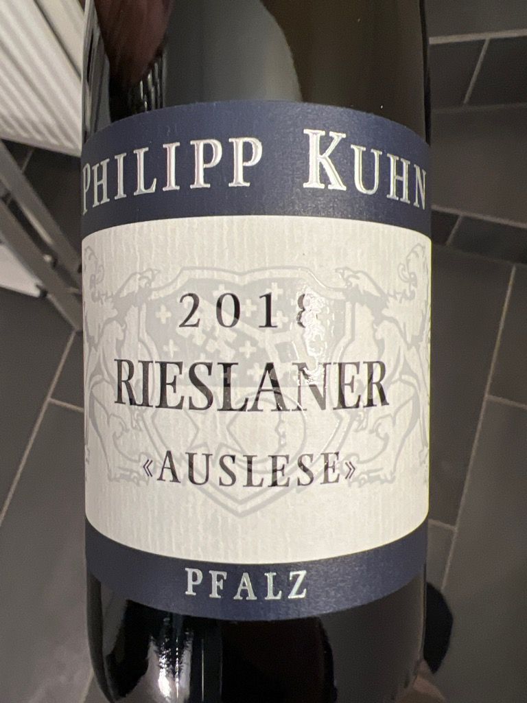 2018 Philipp Kuhn Laumersheimer Kirschgarten Rieslaner Auslese, Germany, Pfalz - CellarTracker