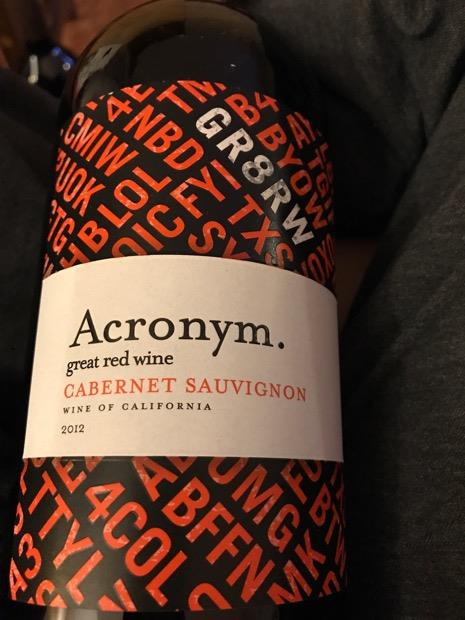 2012 Acronym Cabernet Sauvignon, USA, California - CellarTracker
