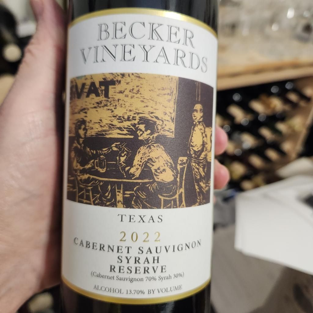 2022 Becker Vineyards Reserve Cabernet-Syrah, USA, Texas, Texas Hill ...