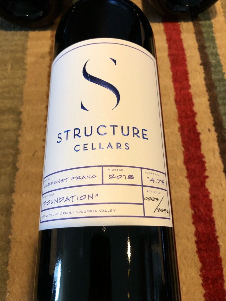 2018 Structure Cellars Cabernet Franc Foundation, USA, Washington ...