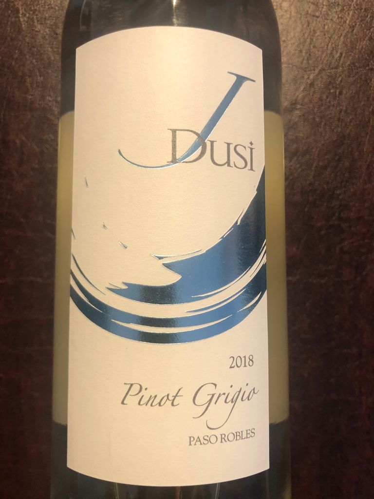 2018 J. Dusi Pinot Grigio, USA, California, Central Coast, Paso Robles ...