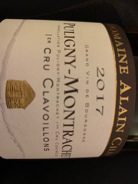 2017 Domaine Alain Chavy Puligny-Montrachet 1er Cru Clavoillon, France ...