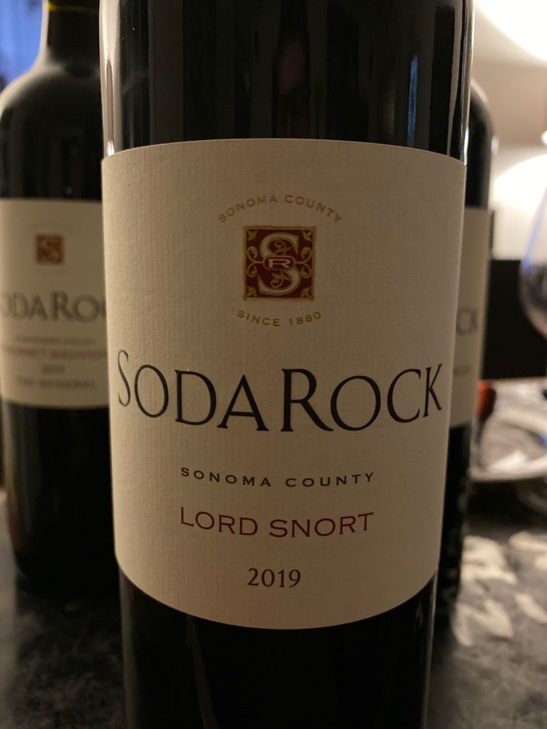 2020 Soda Rock Winery Lord Snort Usa California Sonoma County