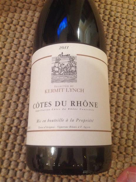 2009 Kermit Lynch Selections Côtes du Rhône Cuvée Sélectionée, France ...