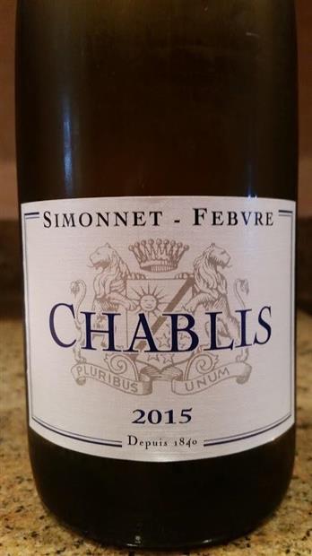 2015 Simonnet-Febvre Chablis, France, Burgundy, Chablis - CellarTracker