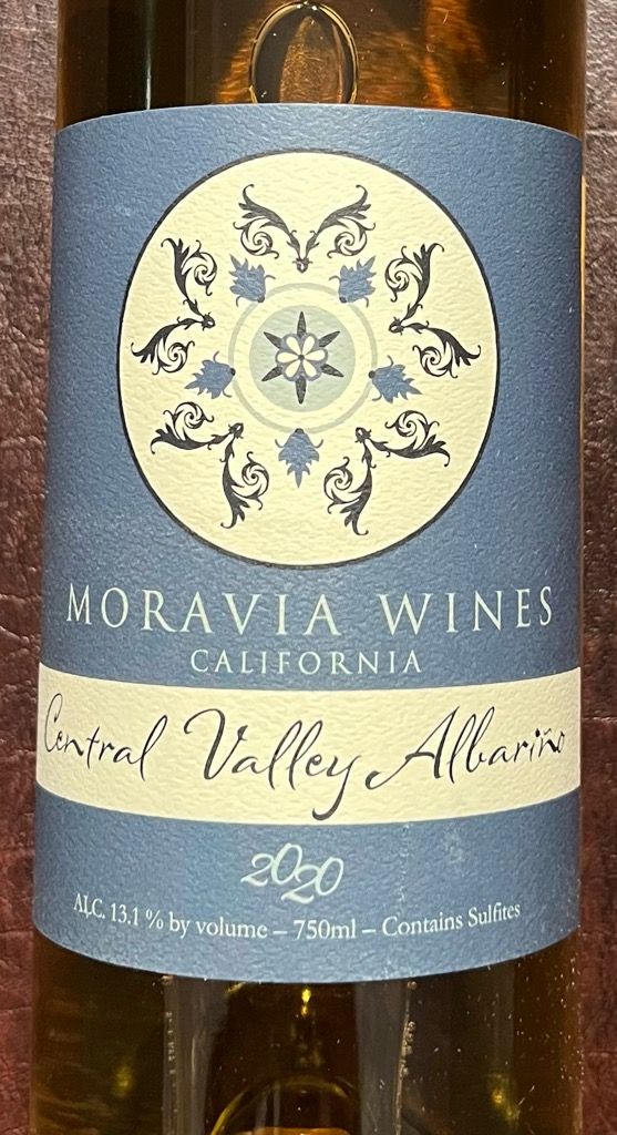 2020 Moravia Wines Albariño, USA, California, Central Valley, Fresno ...