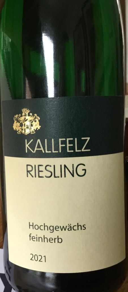 2021 Albert Kallfelz Riesling Hochgewächs Feinherb, Germany, Mosel Saar ...