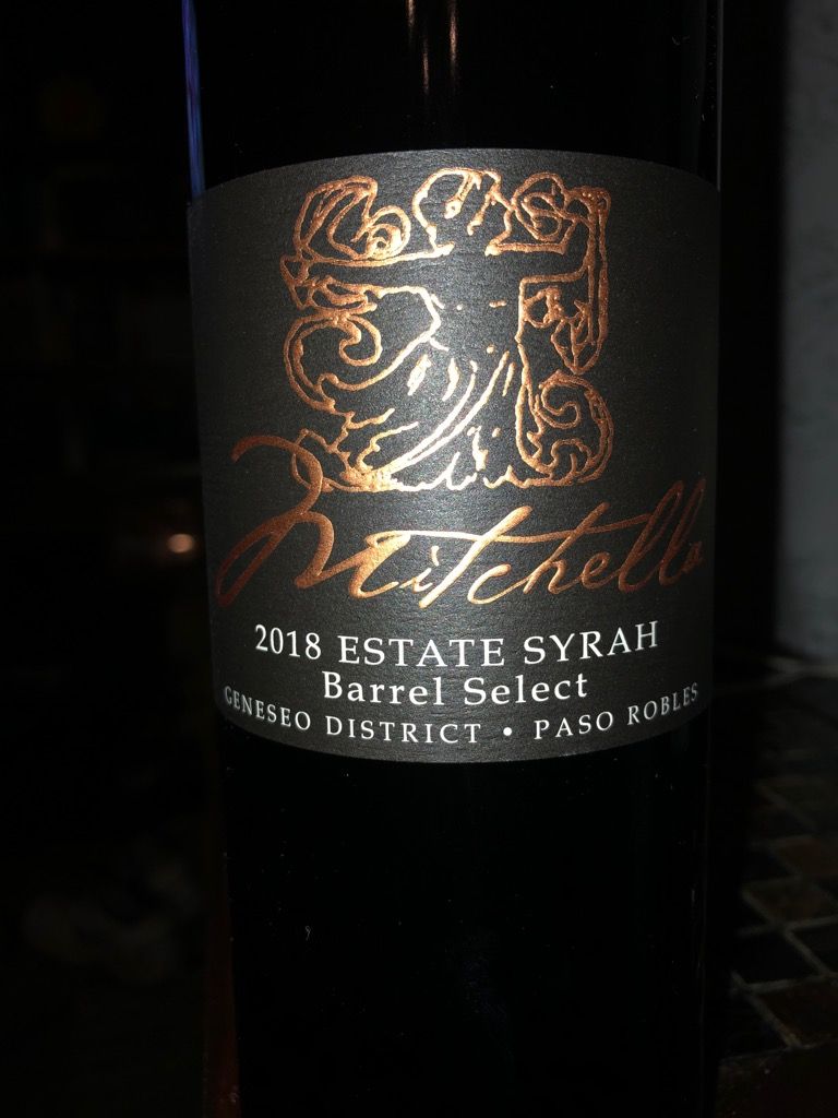 2019 Mitchella Winery Syrah Mitchella, USA, California, Central Coast ...
