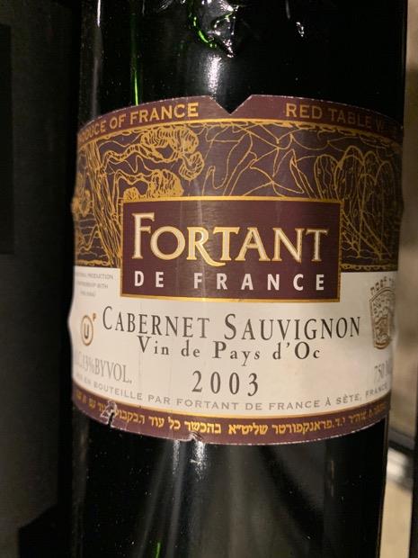 2003 Fortant Cabernet Sauvignon, France, Languedoc Roussillon, Vin de ...