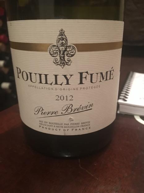 2012 Pierre Brevin Pouilly-Fumé, France, Loire Valley, Upper Loire ...