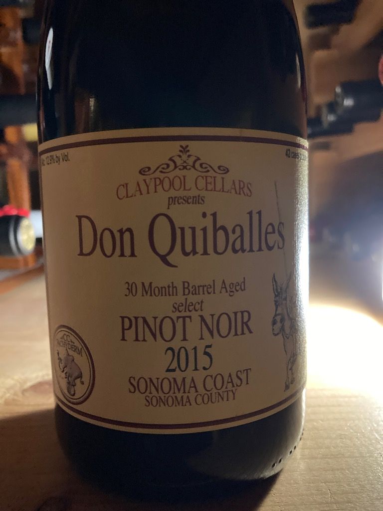 2015 Claypool Cellars Pinot Noir Don Quiballes, USA, California, Sonoma ...