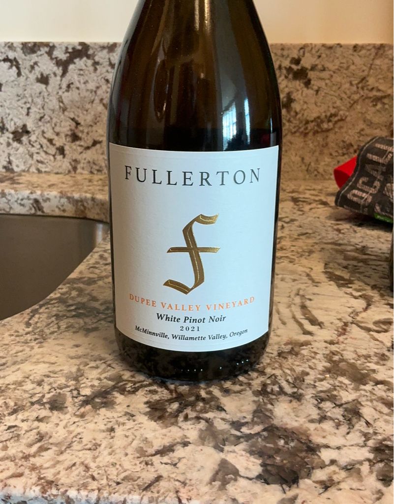2021 Fullerton Wines Pinot Noir White Dupee Valley Vineyard, USA ...