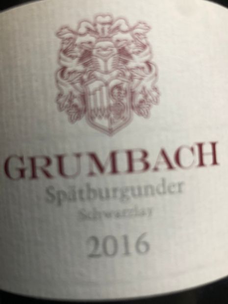 2020 Weingut Hermann Grumbach Spätburgunder Schwarzlay trocken, Germany ...