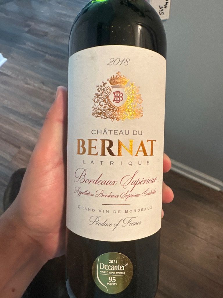 2018 Château du Bernat, France, Bordeaux - CellarTracker