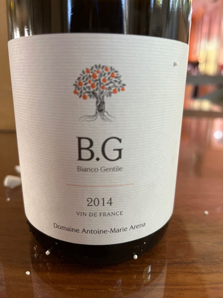 2016 Antoine-Marie Arena Bianco Gentile BG, France, Vin de France ...