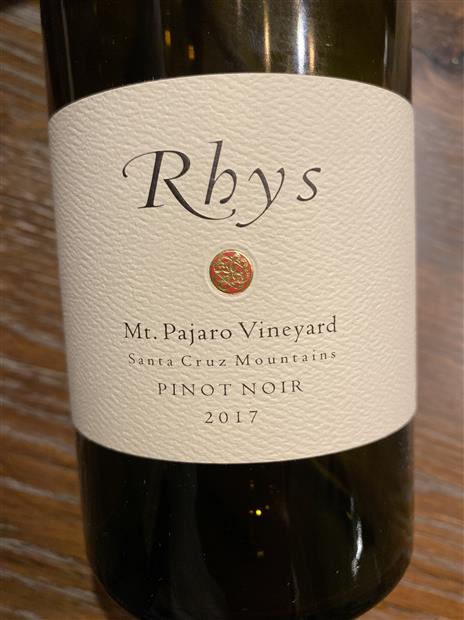 2017 Rhys Pinot Noir Mt. Pajaro Vineyard, USA, California, Santa Cruz ...