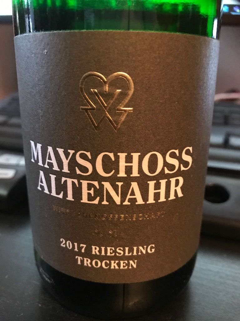 2019 Winzergenossenschaft Mayschoss-Altenahr Riesling Mild, Germany ...