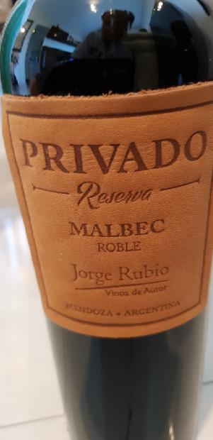 2015 Jorge Rubio Malbec Finca Gabriel Roble, Argentina, Mendoza ...