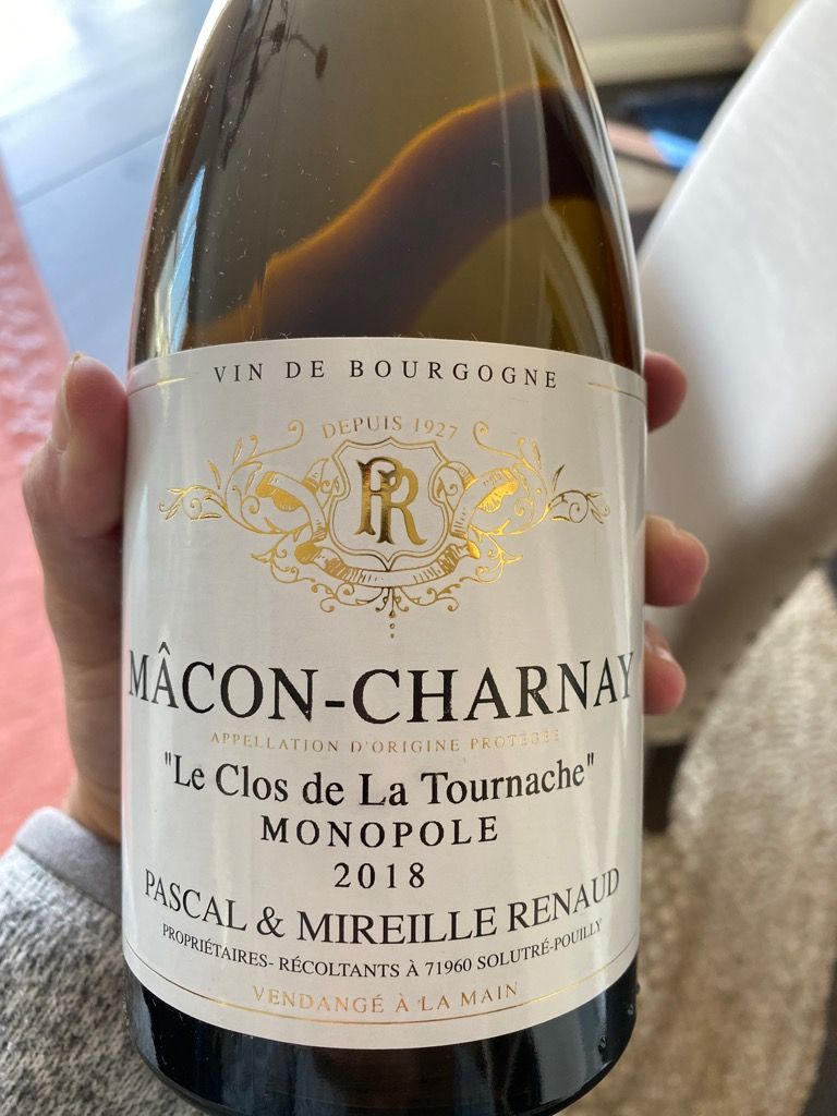 2018 Domaine Pascal & Mireille Renaud Mâcon-Charnay Clos de la ...