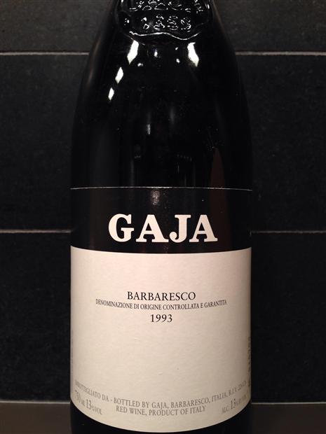 1993 Gaja Barbaresco, Italy, Piedmont, Langhe, Barbaresco - CellarTracker