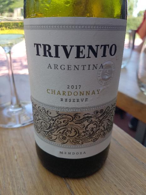 2017 Trivento Chardonnay Reserve, Argentina, Mendoza, Valle de Uco ...