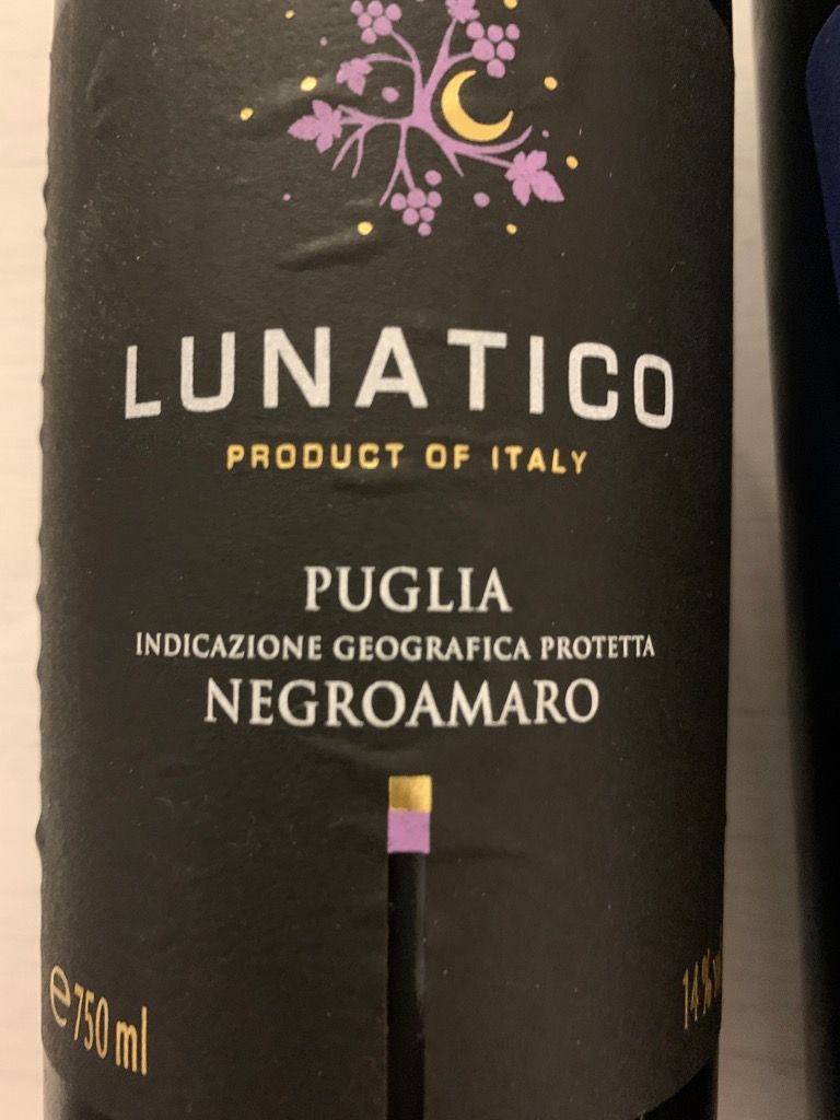 2020 Sa. Vi. srl Manduria Negroamaro Lunatico, Italy, Puglia, Salice ...