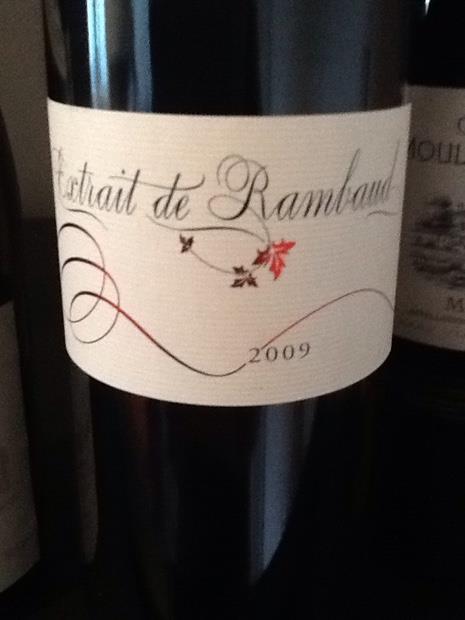2009 Vignobles Daniel Mouty Merlot Extrait de Rambaud, France, Bordeaux ...