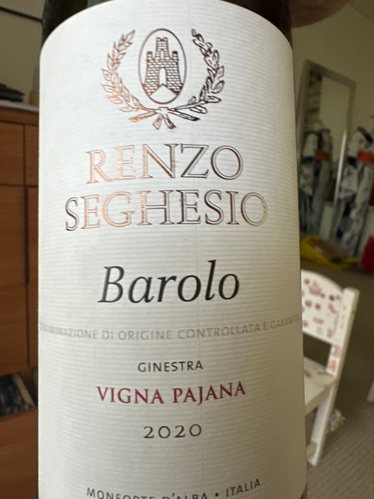 2020 Renzo Seghesio Barolo Pajana, Italy, Piedmont, Langhe, Barolo ...