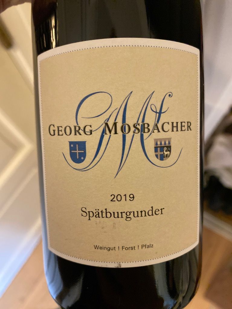 2019 Georg Mosbacher Spätburgunder, Germany, Pfalz - CellarTracker