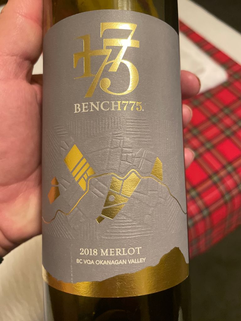 2018 Bench 1775 Merlot, Canada, British Columbia, Okanagan Valley ...