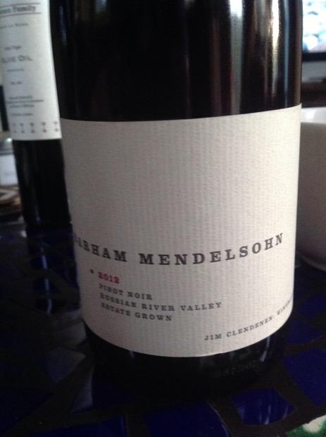 2013 Barham Mendelsohn Pinot Noir Russian River Valley, USA, California ...