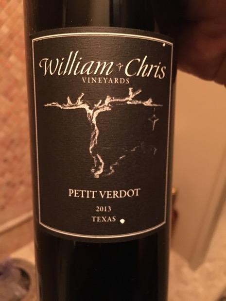 2015 William Chris Vineyards Petit Verdot Texas High Plains, USA, Texas ...
