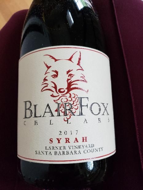 2017 Blair Fox Syrah Larner Vineyard, USA, California, Central Coast ...