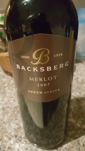 2006 Backsberg Merlot, South Africa, Coastal Region, Paarl - CellarTracker