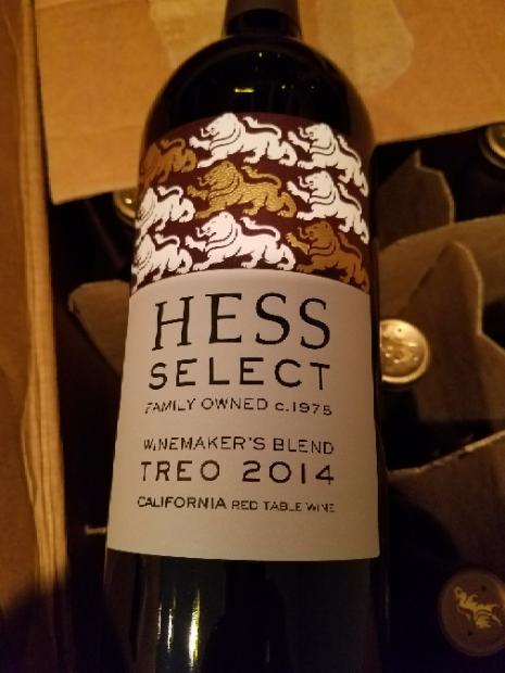 2014 The Hess Collection Hess Select Treo Winemaker's Blend, USA ...