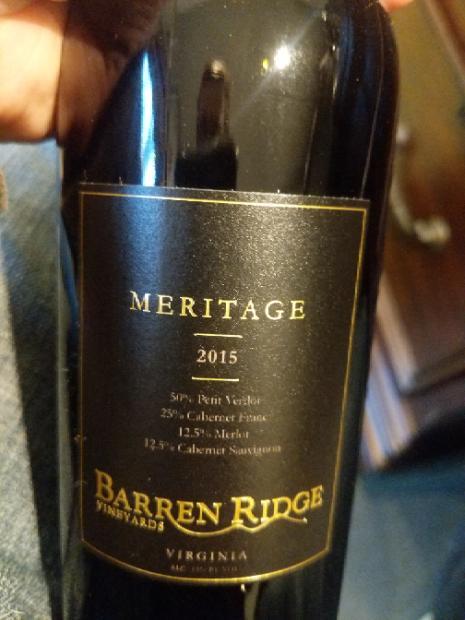 2016 Barren Ridge Meritage, USA, Virginia, Shenandoah Valley ...