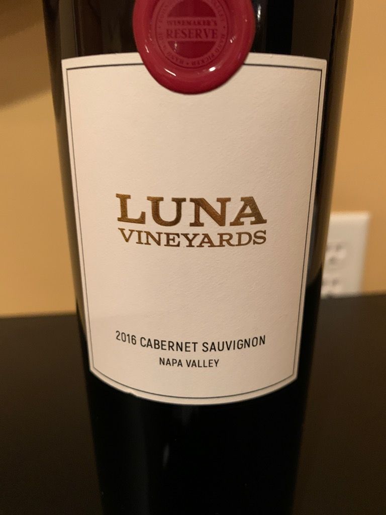 2018 Luna Vineyards Cabernet Sauvignon Reserve, USA, California, Napa ...