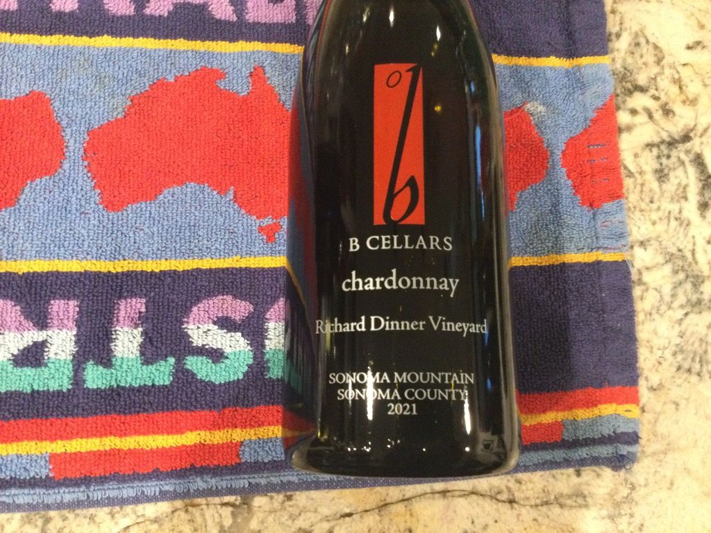 2021 B Cellars Chardonnay Richard Dinner Vineyard, USA, California ...
