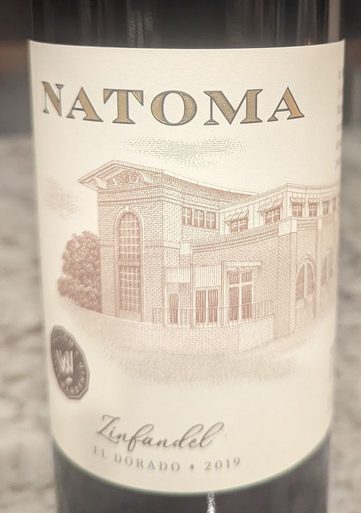 2018 Natoma Zinfandel, USA, California, Sierra Foothills, El Dorado ...