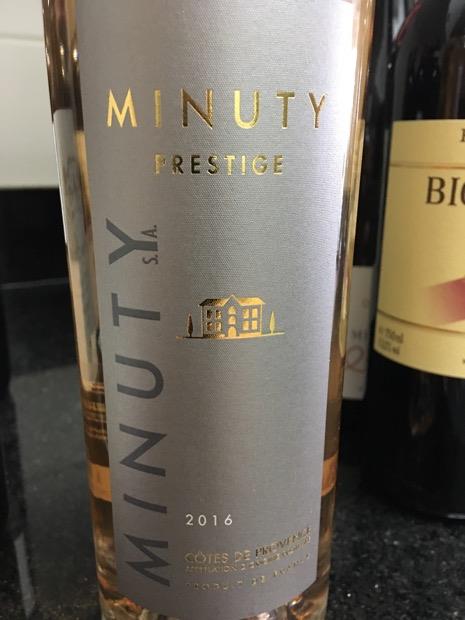 2016 Château Minuty Côtes de Provence Cuvée Prestige Rosé, France ...