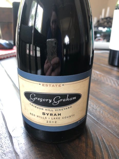 2012 Gregory Graham Syrah Estate Crimson Hill, USA, California, North ...