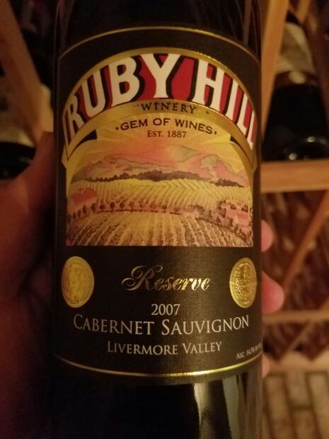 2007 Ruby Hill Winery Cabernet Sauvignon Reserve Collection Ruby Hill ...