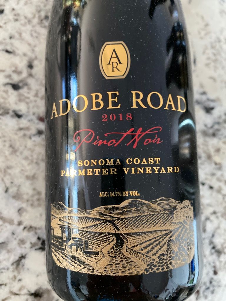 2018 Adobe Road Pinot Noir Parmeter Vineyard, USA, California, Sonoma ...