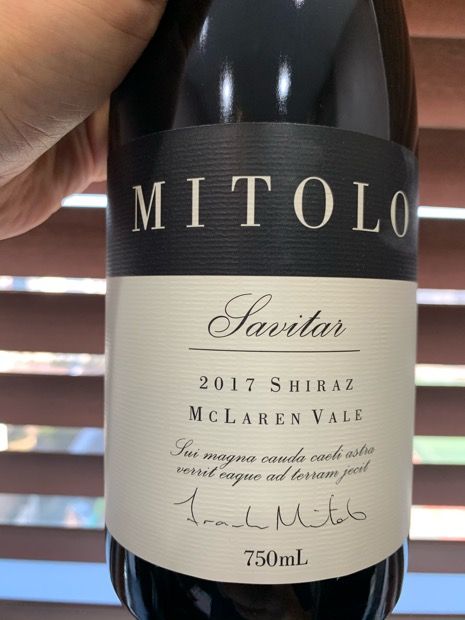 2017 Mitolo Shiraz Savitar, Australia, South Australia, Fleurieu ...