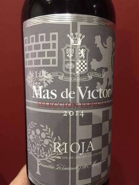 2014 Mas de Victor Rioja Selección Especial, Spain, La Rioja, Rioja ...