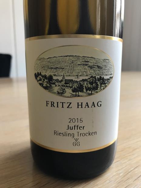 2015 Fritz Haag Juffer Riesling Großes Gewächs, Germany, Mosel Saar ...