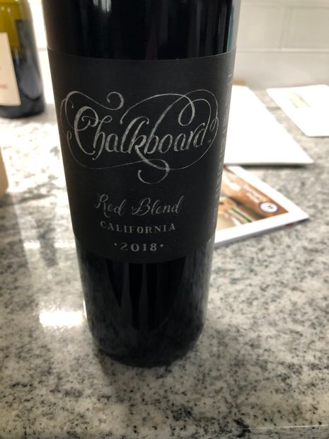 2018 Chalkboard Red, USA, California - CellarTracker