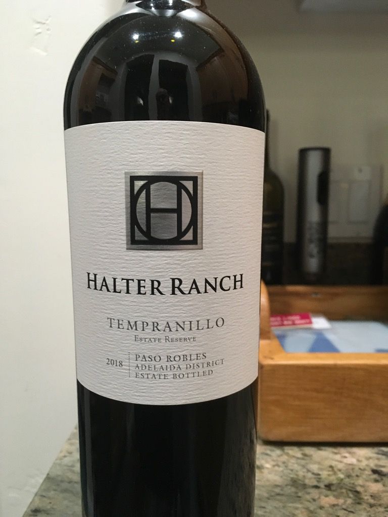 2018 Halter Ranch Tempranillo Estate Reserve, USA, California, Central ...