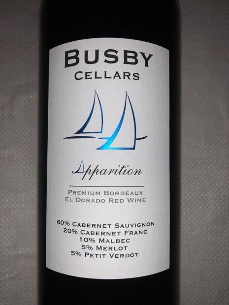 2002 Busby Cellars Apparition, USA, California, Sierra Foothills, El Dorado - CellarTracker
