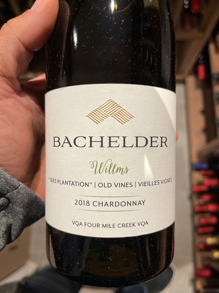 2022 Bachelder Chardonnay Willms 1983 Old-Vine Plantation, Canada ...